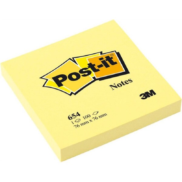 3M POST-IT NOTE 654 3"X3" CANARY YELLOW