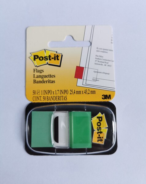 680-3 GREEN POST IT FLAG