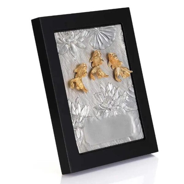 Royal Selangor Three Goldfish Plaque