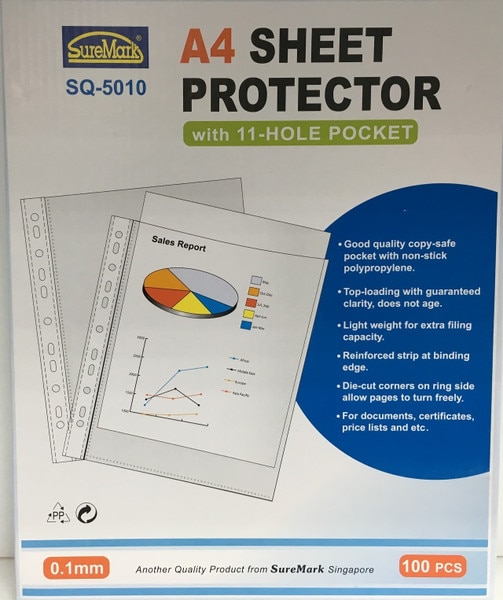 SUREMARK SHEET PROTECTOR 0.1MM, 100'S (SQ-5010)