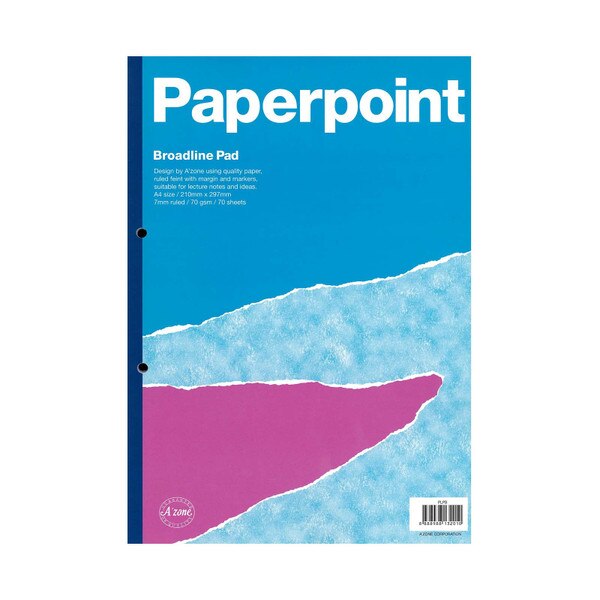 AZONE PAPERPOINT LECTURE PAD A4 7MM