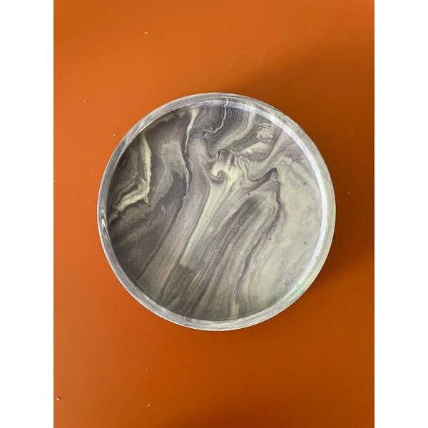 JESMONITE MARBLE ROUND (GRAY)